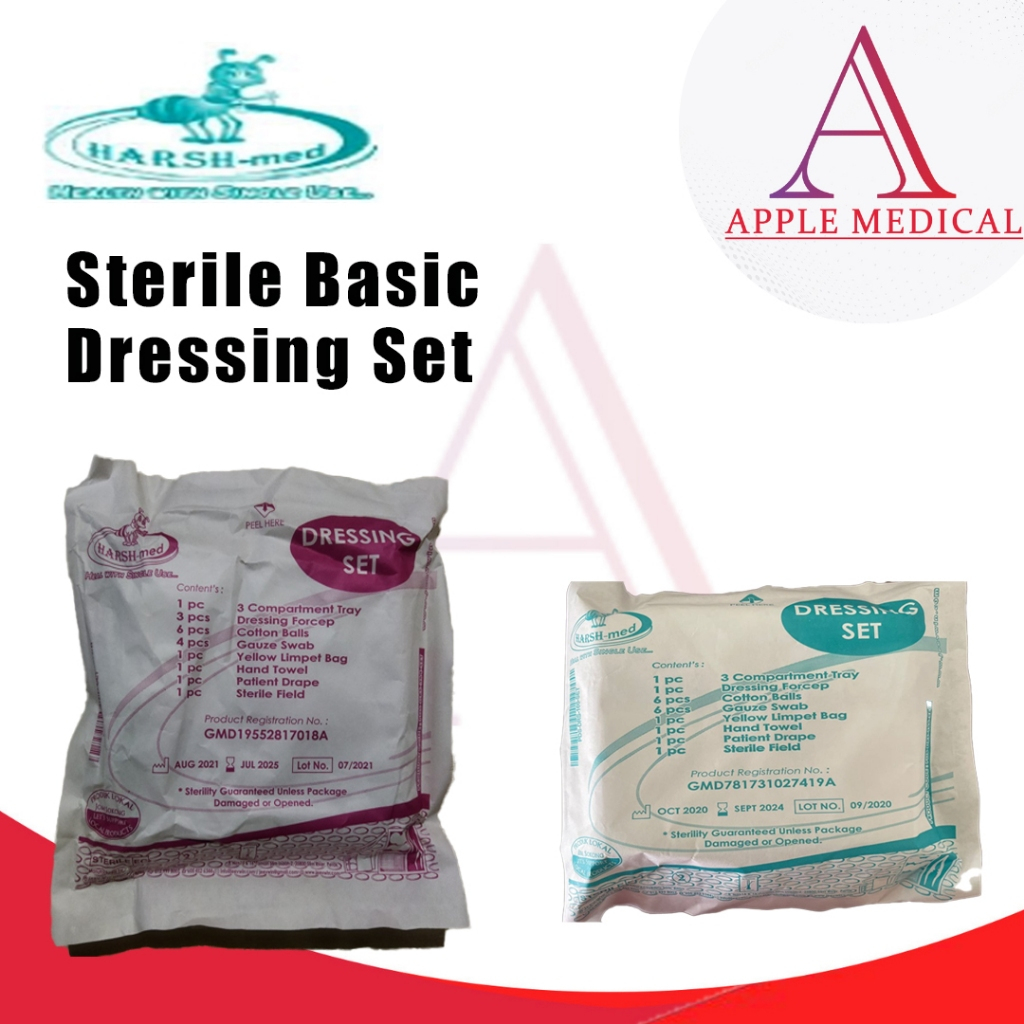 Sterile Basic Dressing Set 1pkt ( 1 forceps ) & (3 forceps) / Set ...