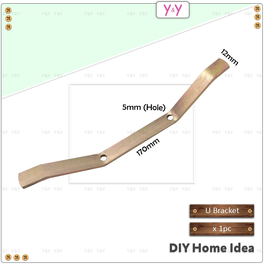 Y&Y Eco 3mm x 12mm x 170mm Rod Hanger Bracket / U Bracket / C Bracket ...