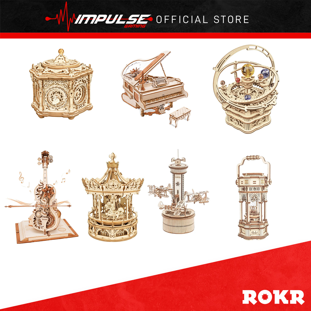 Robotime ROKR Mechanical Music Box Series - Lantern, Cello, Pinball ...