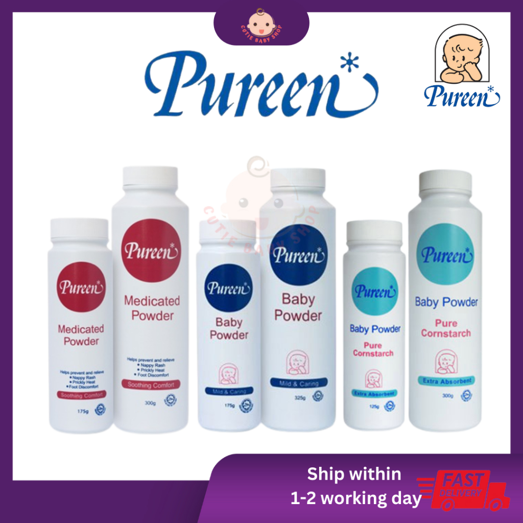 Pureen baby Powder Skin Protectant Powder Pure Cornstarch Powder Bedak ...