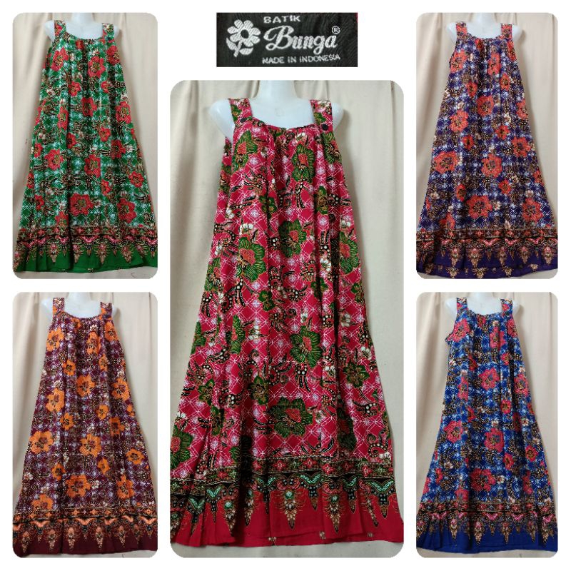 B11 (Size 2XL) (Bunga) Baju Tidur Batik/Baju Batik | Batik Night Dress ...