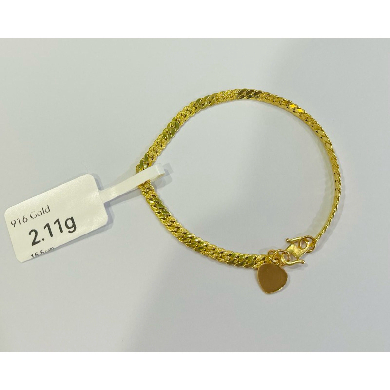 Youloong Gelang snake skin Bajet EMAS916/ Kulit Ular Italian rantai ...