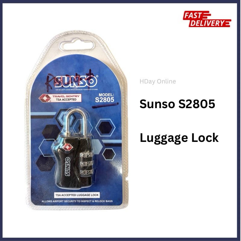 [High Quality] Sunso S2805 Luggage Lock / TSA Approved Travel Lock for ...