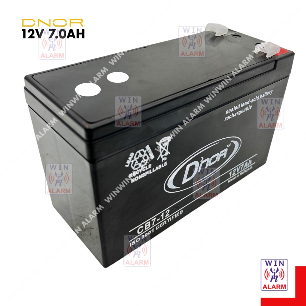 DNOR 12V 7AH backup battery for autogate door motor | Shopee Malaysia
