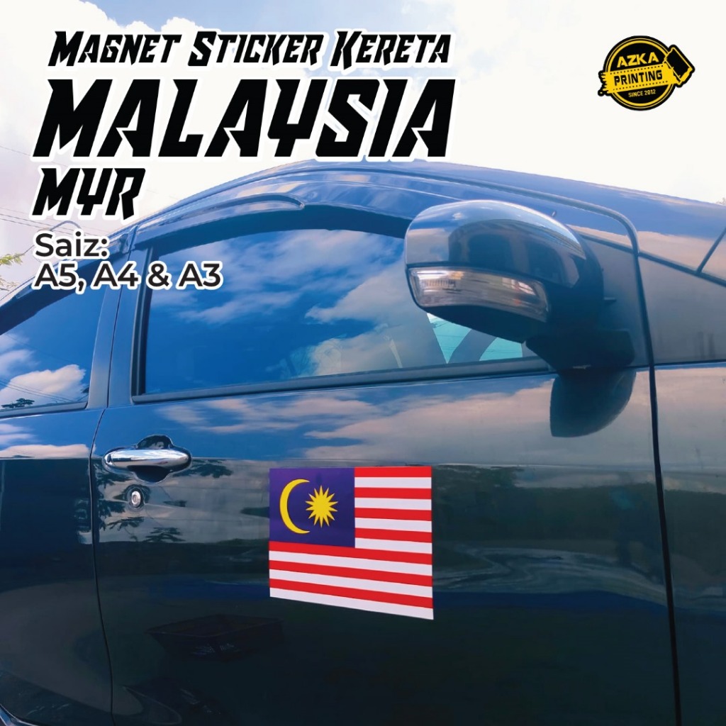 STICKER MAGNET BENDERA KERETA / BENDERA MALAYSIA / BENDERA NEGERI ...