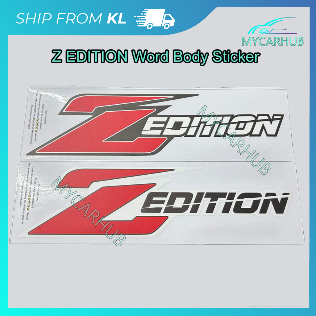Z Edition 4x4 Toyota Hilux Z Edition Wording Car Body Sticker 4x4 ...