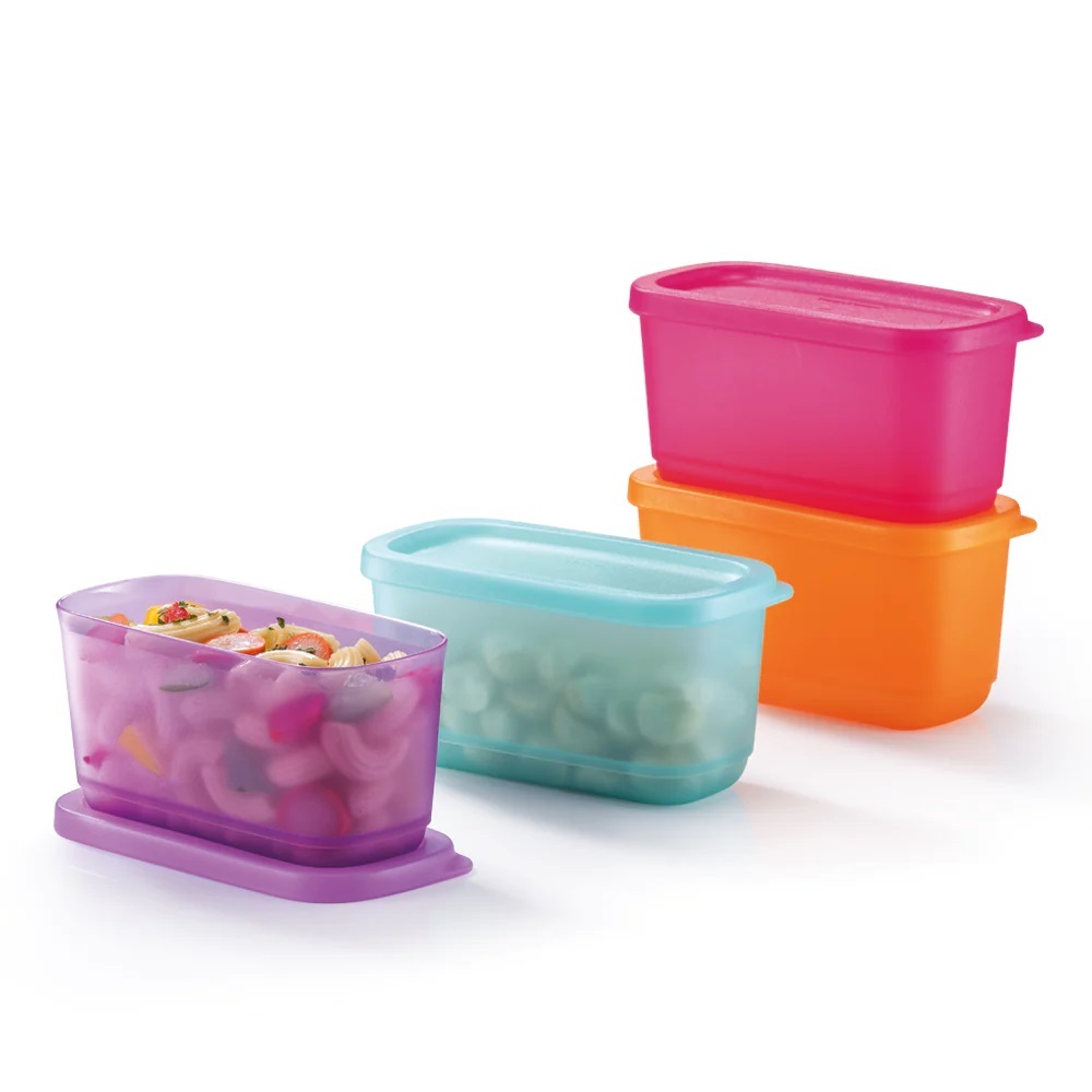 Tupperware Cubix Mini Rectangular (4pcs) 250ml | Shopee Malaysia