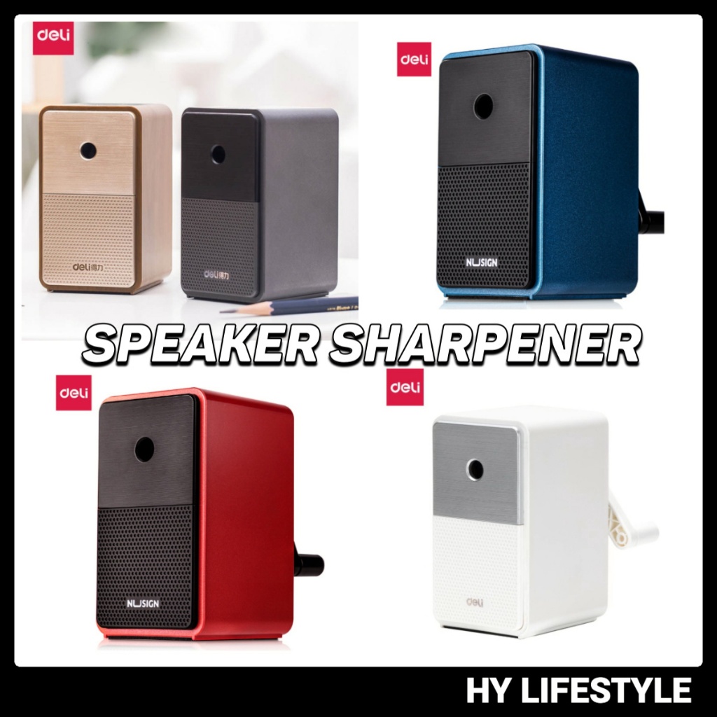 [HY] Speaker Deli Sharpener Pencil Student Stationery Office Student ...
