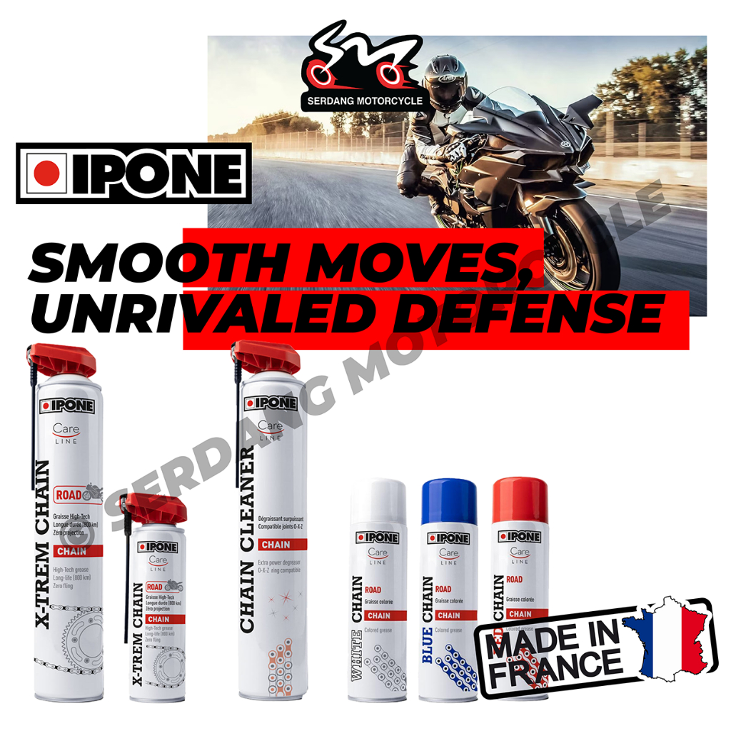 IPONE X-TREM Chain Lube BLUE WHITE RED Colored Grease Lube Chain ...