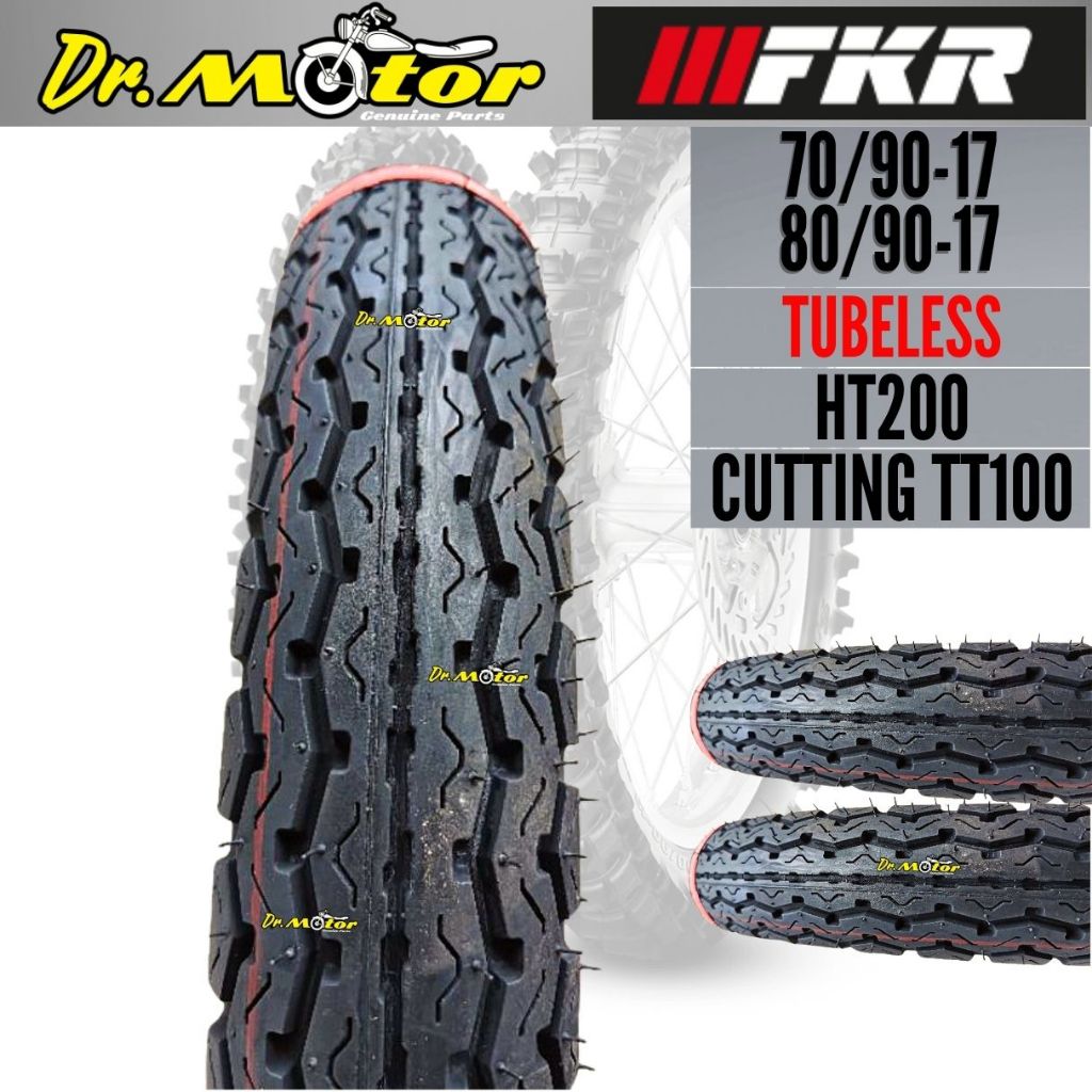 FKR TYRE TAYAR 17 HT200 Tubeless 70/90-17 80/90-17 HT200 (Cutting TT100 ...