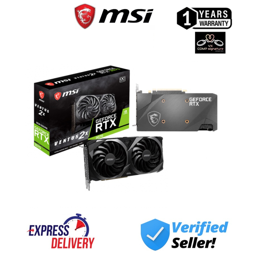 MSI RTX 3070 VENTUS 2X OC 8GB GDDR6 Nvidia RTX3070 8G Graphic Card ...