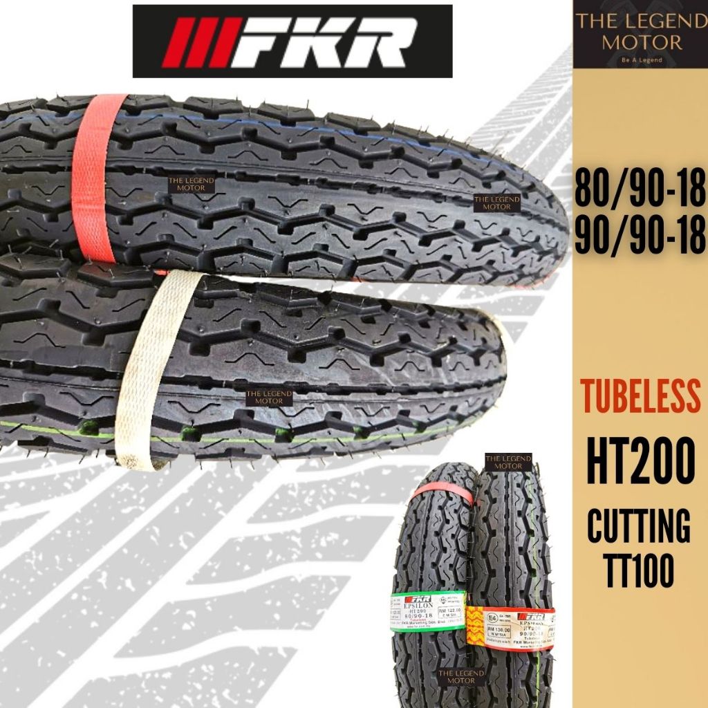 FKR TAYAR TYRE 18 HT200 Tubeless TIUBLESS TAYER TIRE TYRES 80/90-18 90/ ...
