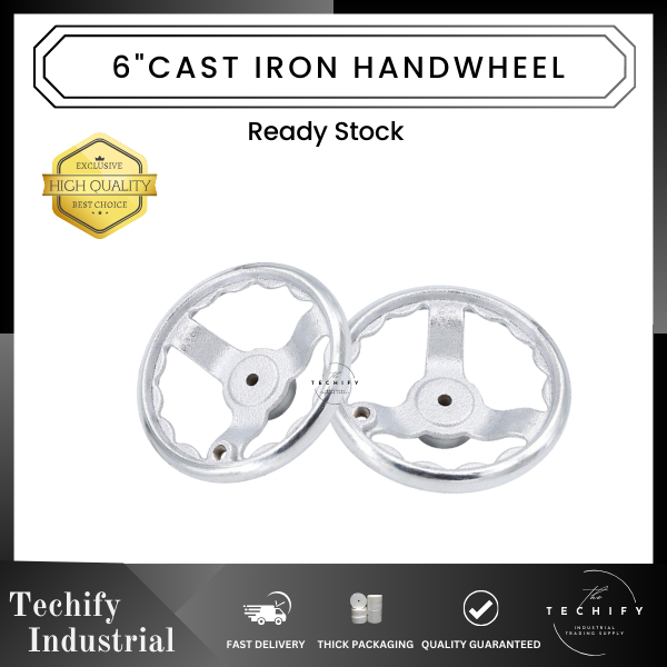 6 inch Handwheel Cast Iron Handwheel and M10 Handle (Ready Stock ...