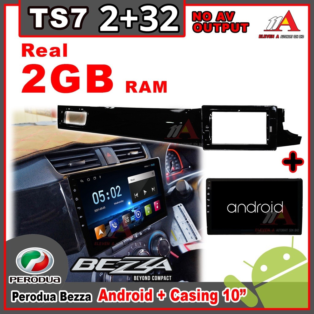 [TS7/T100/T133] Perodua Bezza 2016-2025 Android Player 10" inch Advance IPS Screen Quad Core ...