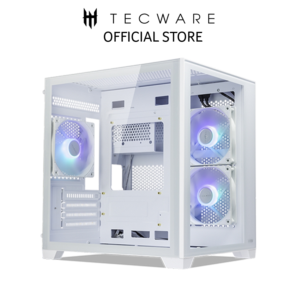 TECWARE VXM2 DUAL CHAMBER ARGB M-ATX GAMING CASE - (BLACK / WHITE ...