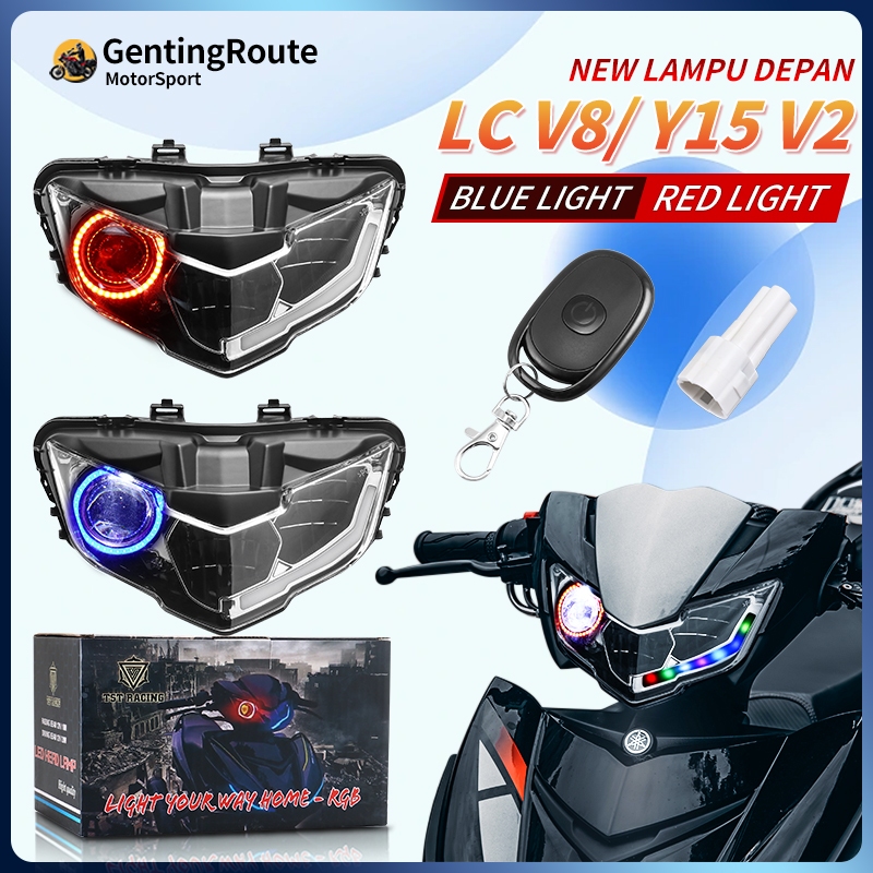 Y15ZR V2 LC135 V8 Lampu Depan Head Light LED Lamp LED Headlight Eagle Eye Rainbow TST Racing ...