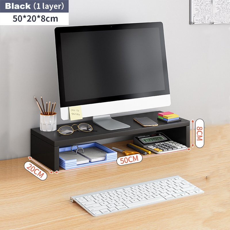 DO Computer Monitor Stand Wood Desktop Thickened Screen Increased shelf ...