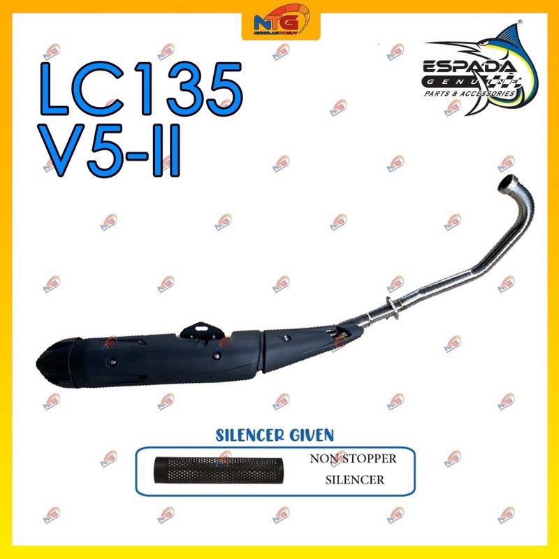 Exhaust Espada Std Cutting 100% Original Y15ZR/Y15/RS150/LC135/SRL115/SRL115FI EZXOS E4 E5 E6 E7 ...