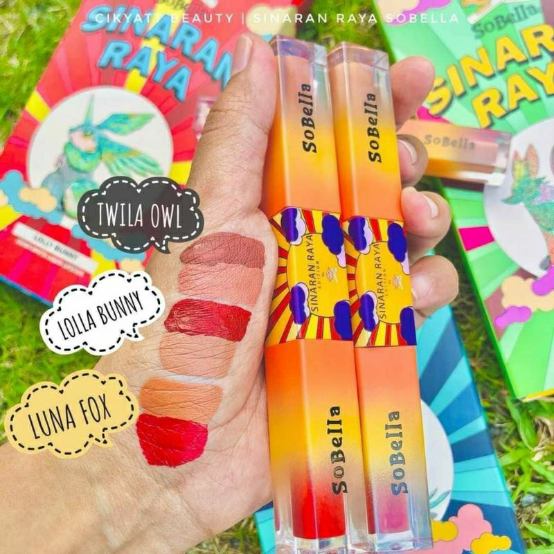 SOBELLA LIPMATTE SINARAN RAYA LUNA FOX TWILA OWL LONNA BUNNY | Shopee ...