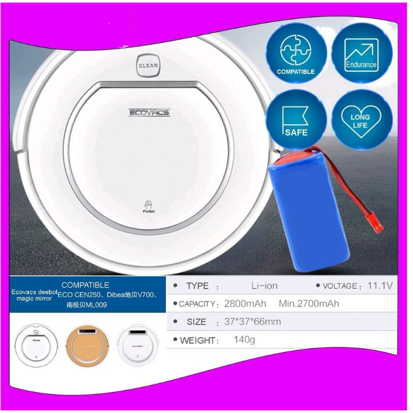 Ecovacs Deebot CEN250 CR250LE ECO cen250 battery magic mirror eco ml009 sweeper robot Vacuum-mop ...