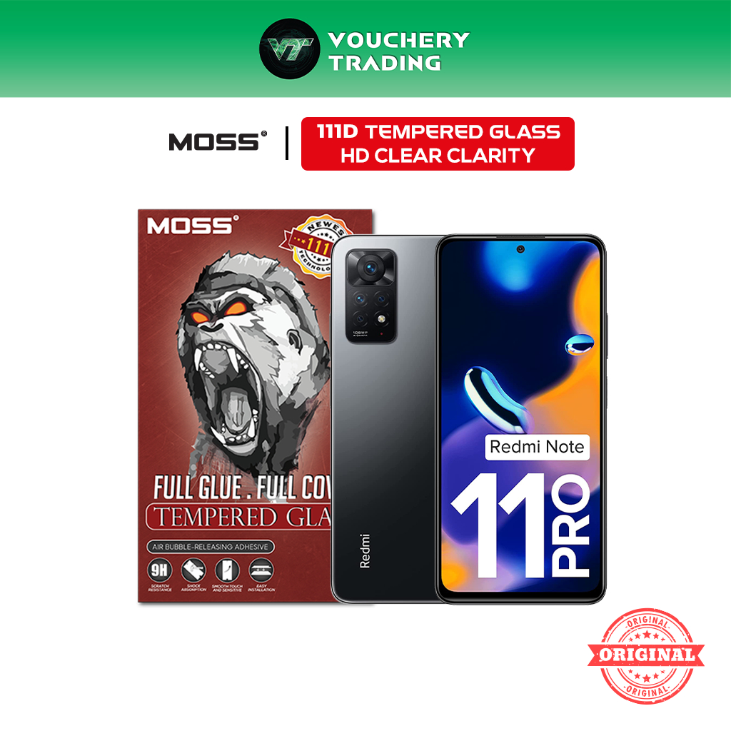MOSS 111D Gorilla Full Clear Tempered Glass - Redmi Note 11 Pro 11A ...