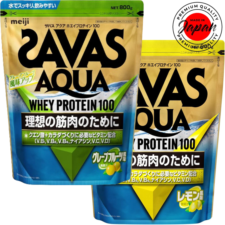 SAVAS AQUA Whey Protein 100 [Grapefruit/Lemon flavor] (800g/280g) Meiji ...