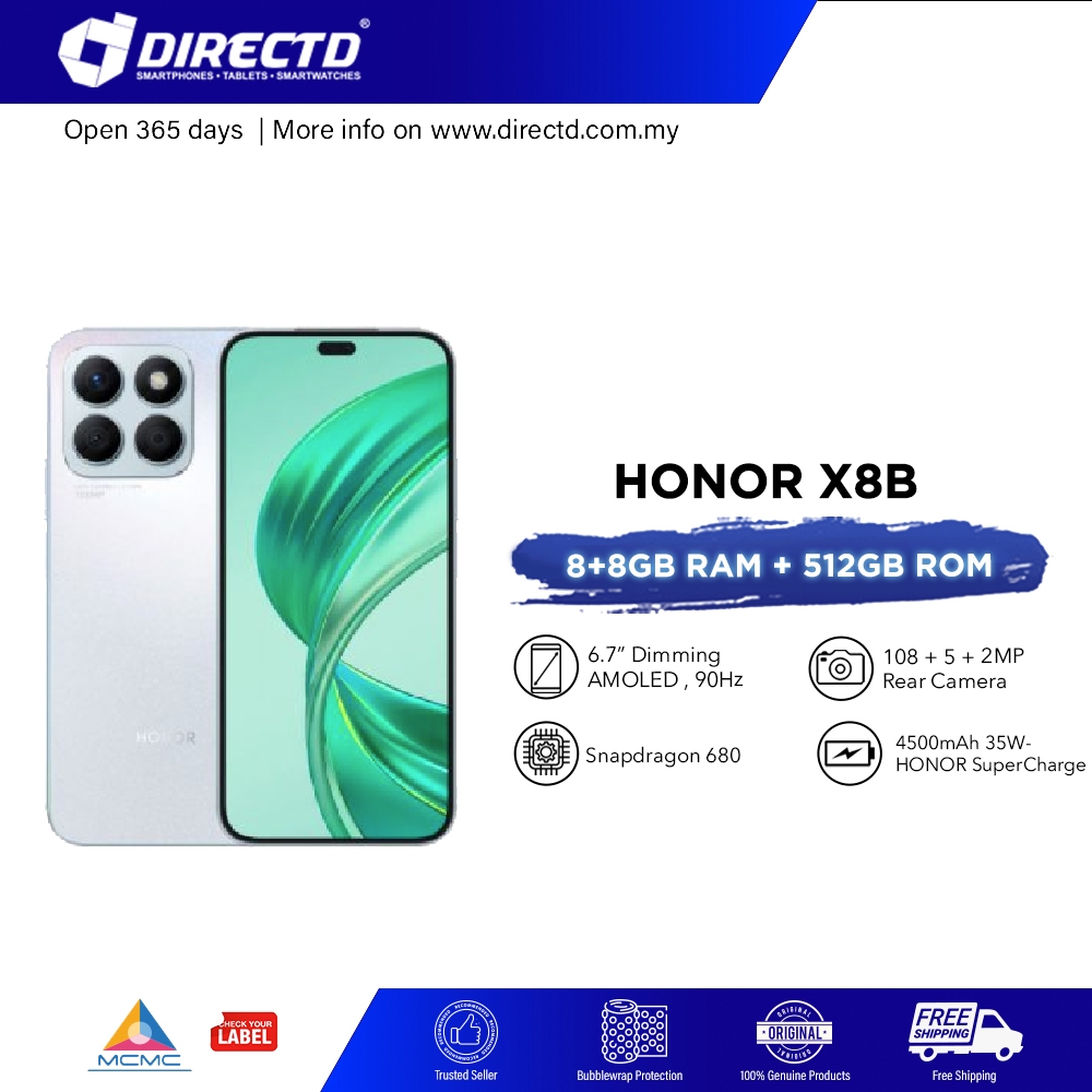 Honor X8b [8+8GB RAM | 512GB ROM] | Shopee Malaysia
