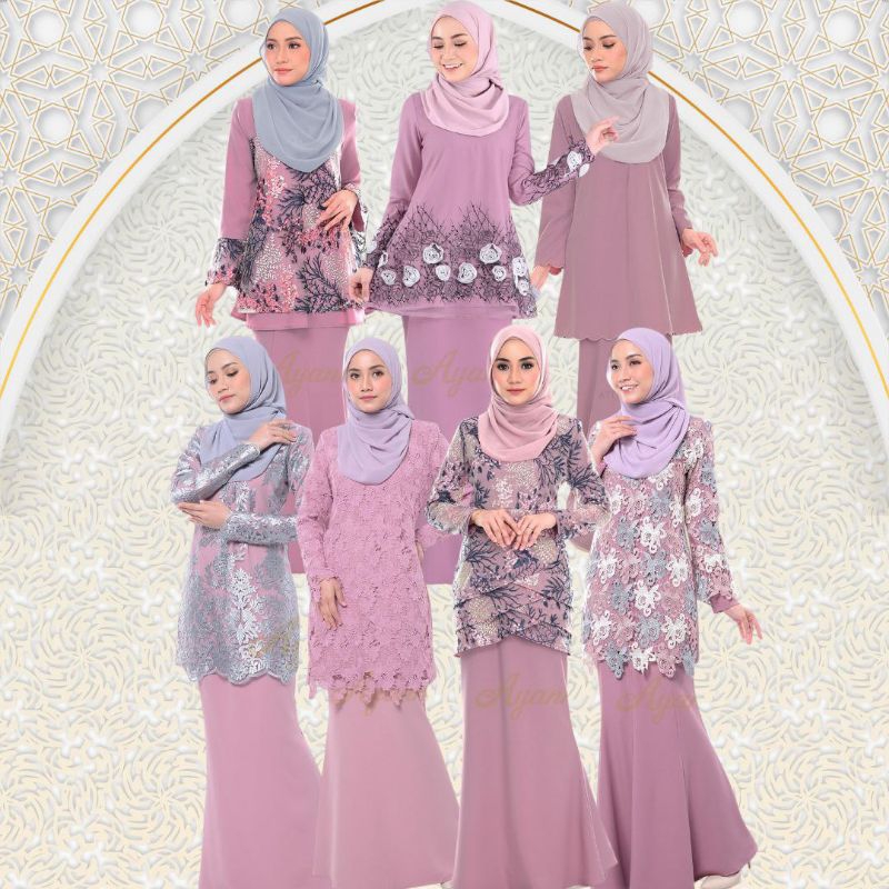 SMOKEY PURPLE PLUS SIZE KURUNG / READY STOCK / BAJU RAYA / BAJU KEBAYA / BAJU KURUNG LACE ...