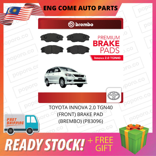 TOYOTA INNOVA 2.0 TGN40 (FRONT) BRAKE PAD (BREMBO) (P83096) | Shopee ...