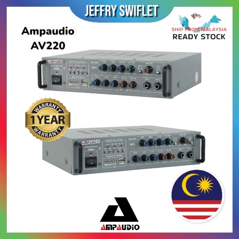 Mini Bluetooth Karaoke Amplifier Ampaudio AV220 Power Amplifier Audio ...