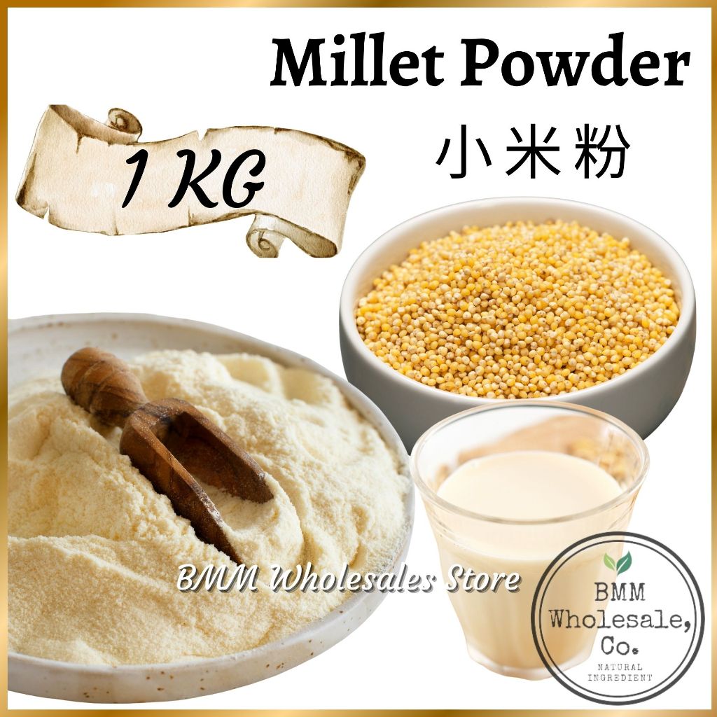 100% Millet Powder (Cooked) 1KG | 小米粉 | Millet Buckwheat Quinuo Flour ...