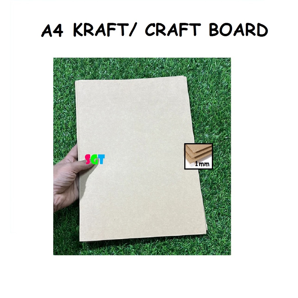 A4 Size Kraft Board / Craft Board / Woven Felt - 800gsm (1mm Thickness ...