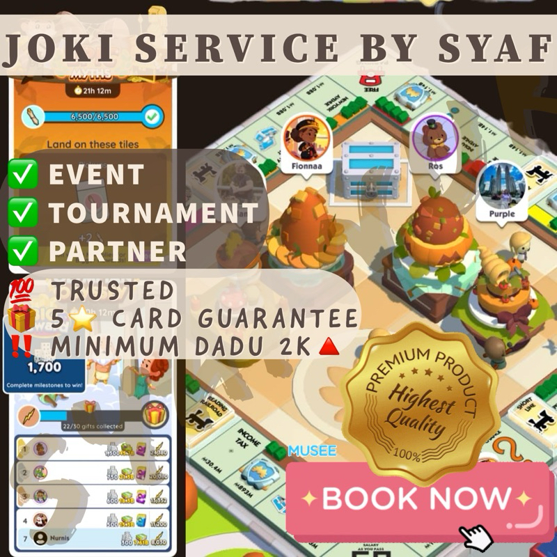 🎮 SERVICE JOKI MONOPOLY GO BY SYAF 🎮 | Shopee Malaysia