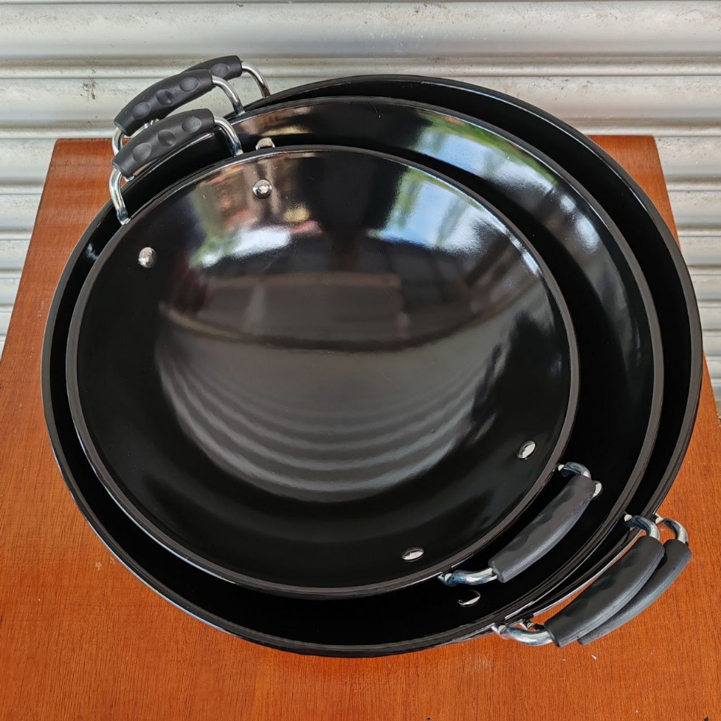 SET COMBO KUALI ENAMEL HITAM (DOUBLE HANDLE) | Shopee Malaysia