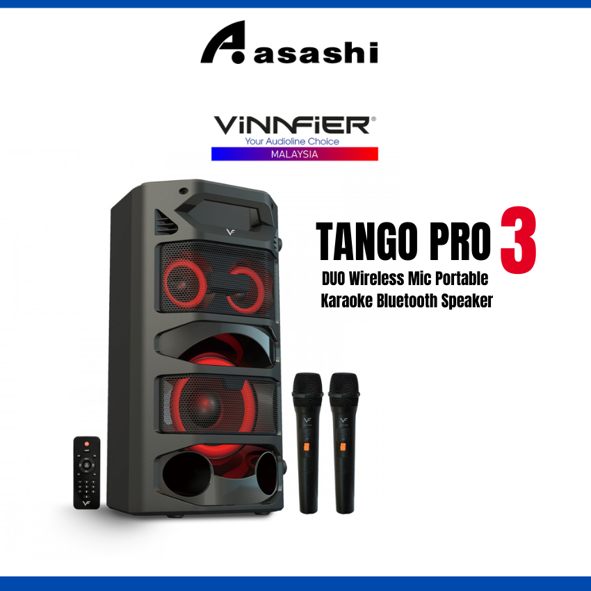 Vinnfier VF Tango Pro 3 WMB DUO Wireless Mic Portable Karaoke Bluetooth Speaker KTV Speake audio ...
