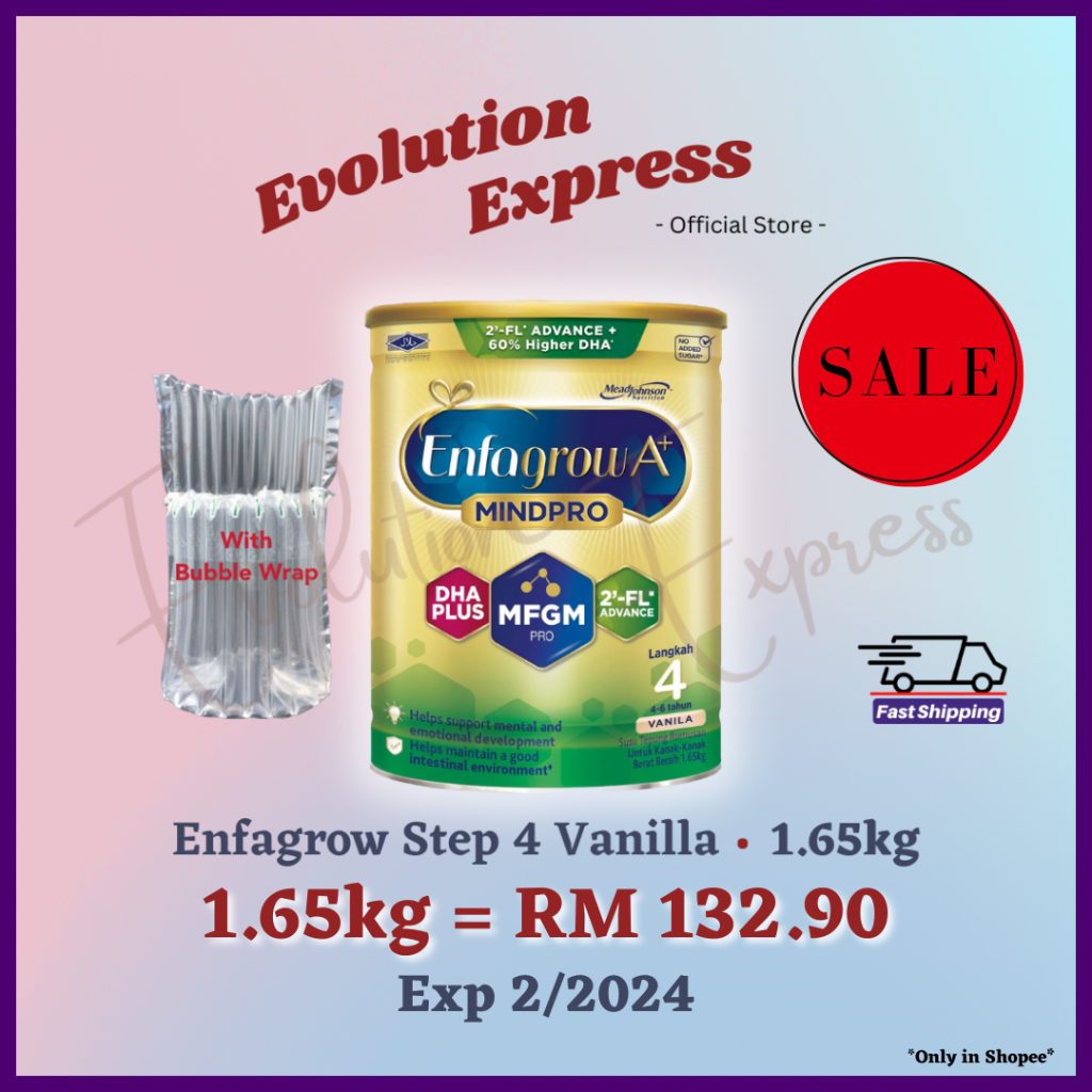 Enfagrow A+ Step 4 vanilla ( 1.7kg / 1.65kg ) Exp 2/2024 | Shopee Malaysia