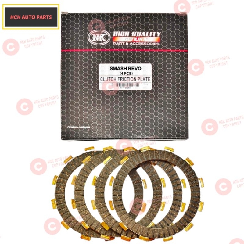 CLUTCH FRICTION PLATE (4 PCS) - SUZUKI - SMASH REVO/ SMASH 110/ SMASH ...
