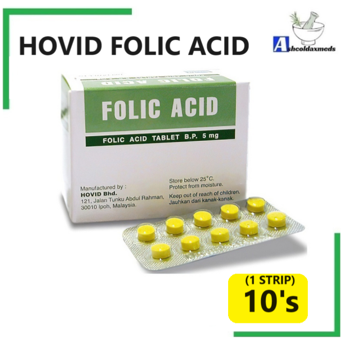 (PAPAN) Hovid folic acid 5mg 10s EXP12/2026 | Shopee Malaysia