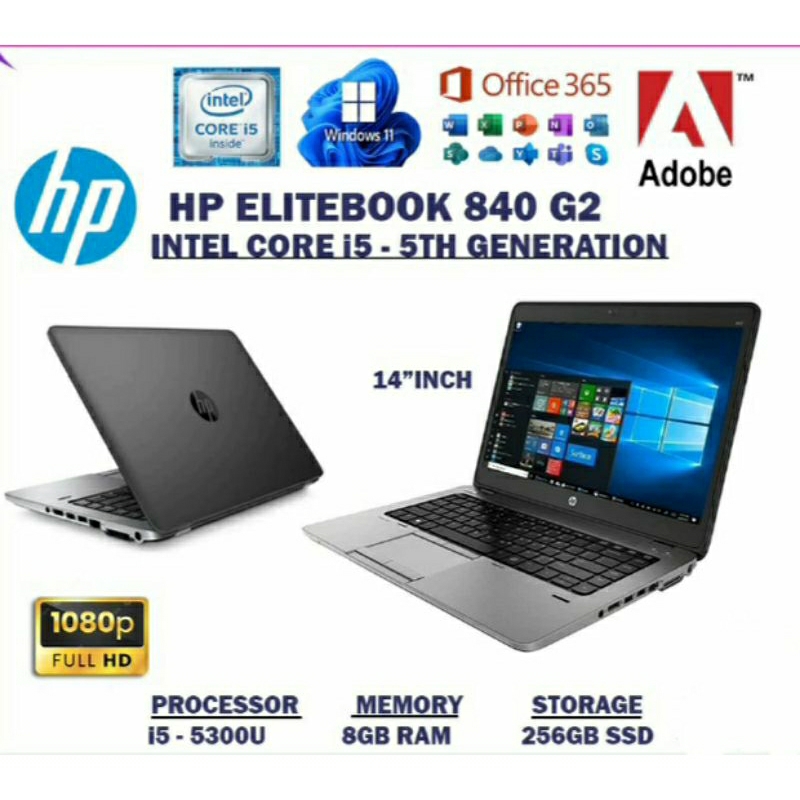 HP ELITEBOOK 840 G2 I5 5TH GENARATION | Shopee Malaysia