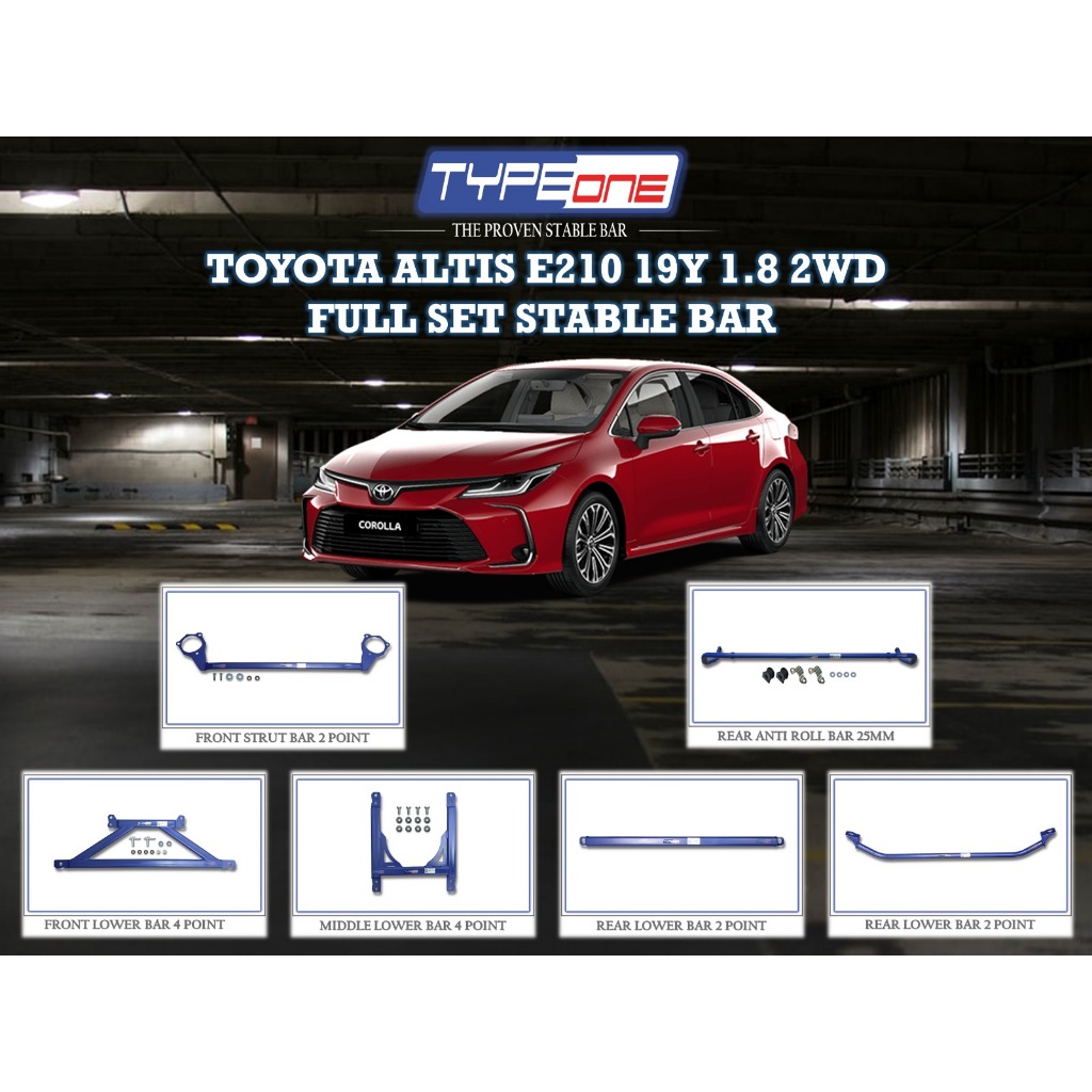 TYPE ONE Toyota altis corolla cross 2019- front side rear anti Struct ...