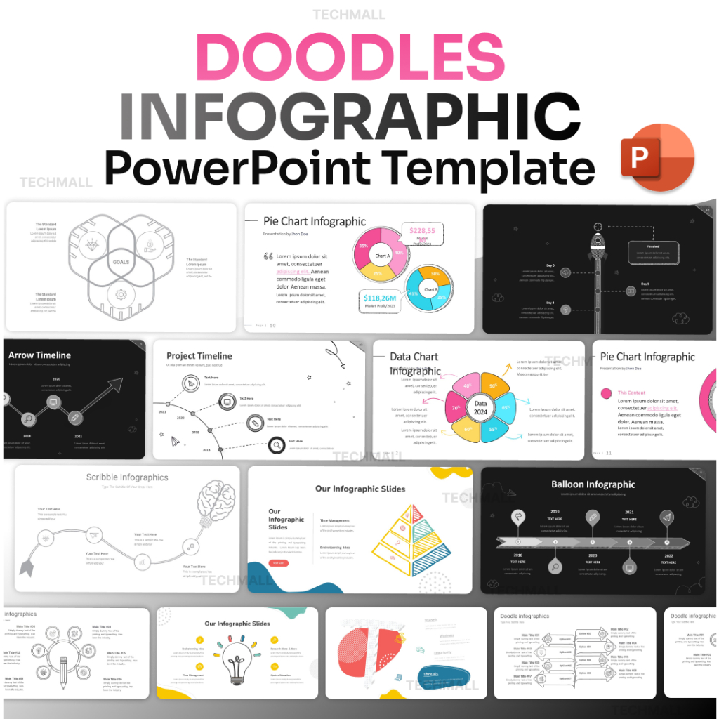 Doodle Infographics PowerPoint Presentation Template | Shopee Malaysia