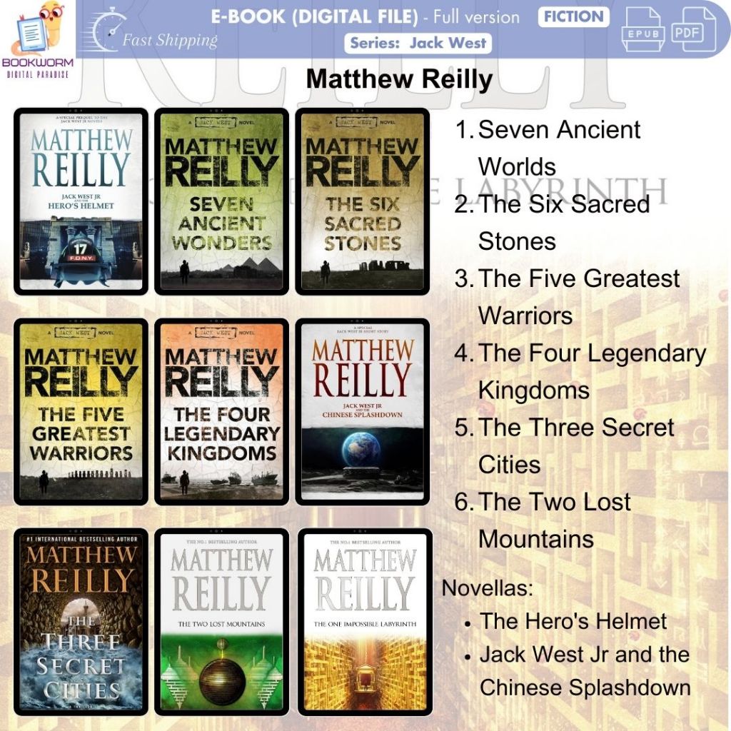 Matthew Reilly Jack West Jr series of 7 books | Shopee Malaysia