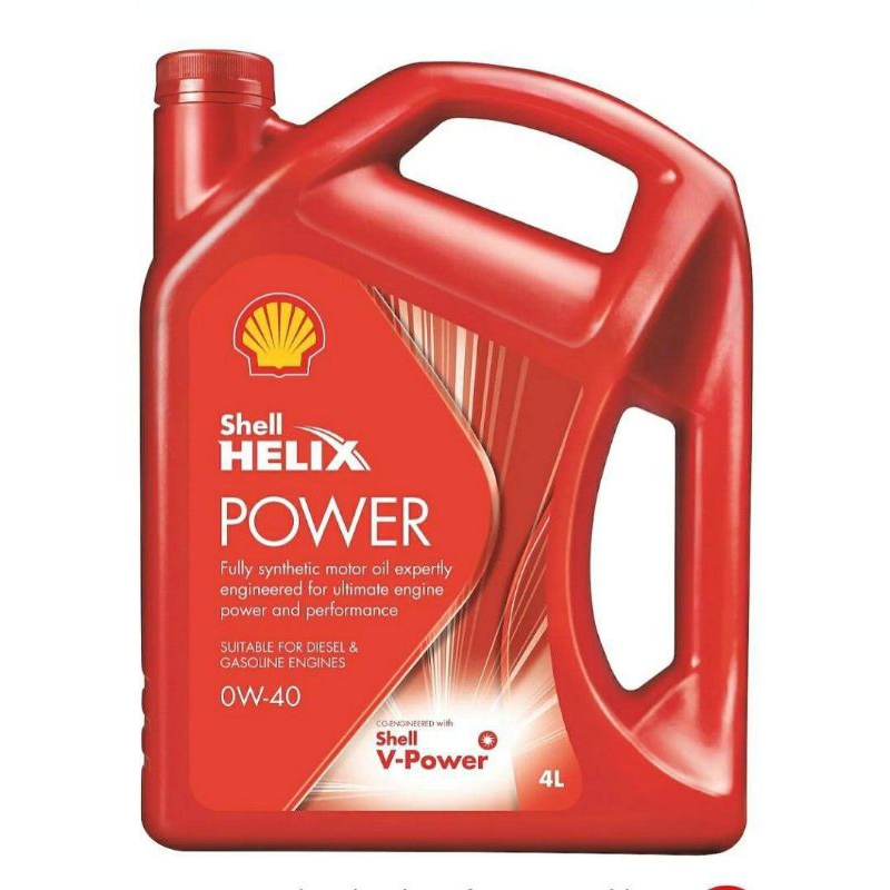 SHELL HELIX V-POWER 0W-40 5W-30 10W-40 (FULLY SYNTHETIC) 4 LITER ...