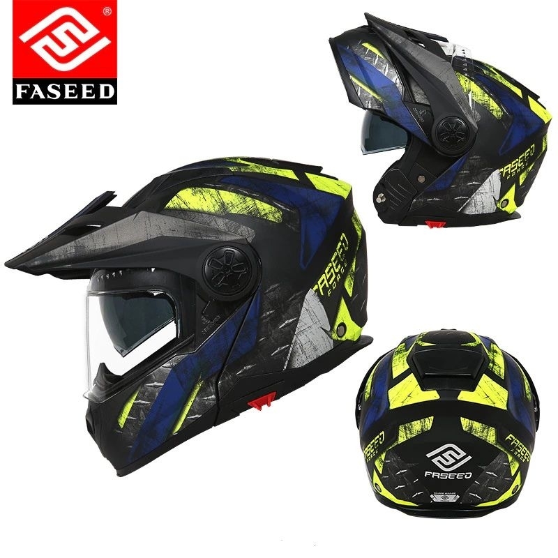 💯% Original Faseed Adventure Modular/Flip Up Helmet | Shopee Malaysia