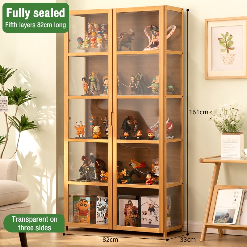 2024 Display Cabinet Storage Box 2 Door Open Transparent Glass Acrylic ...