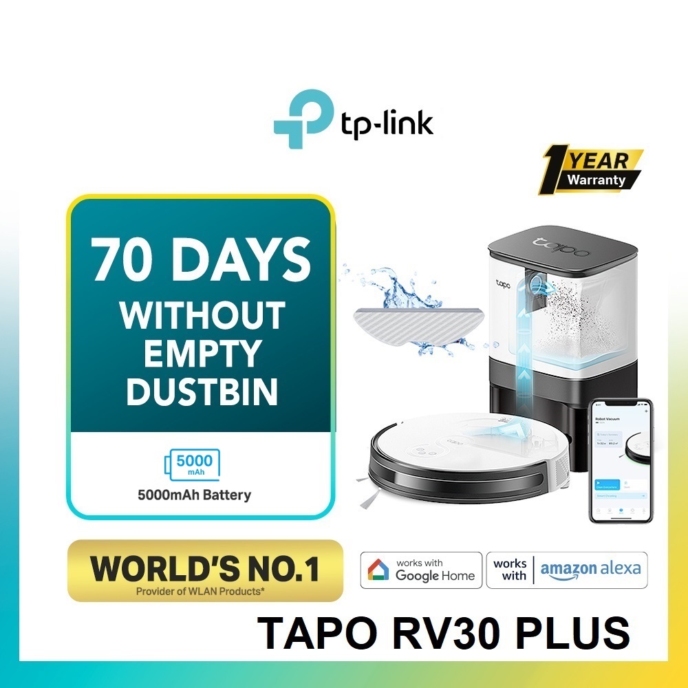 TP-Link Robot Vacuum Cleaner Tapo RV30 Plus & RV30 LiDAR Navigation ...