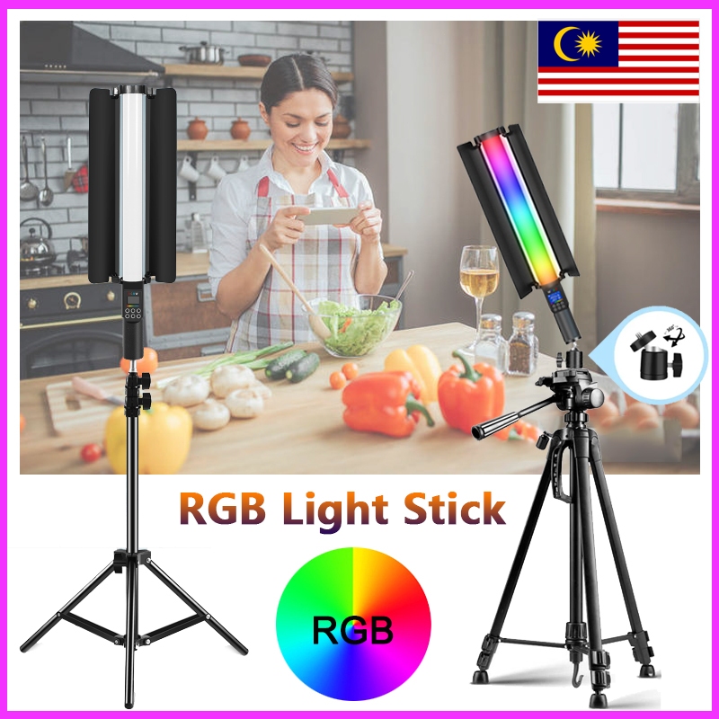 RGB Handheld LED Photography Lamp Band Can Adjust the Camera Tripod Can ...