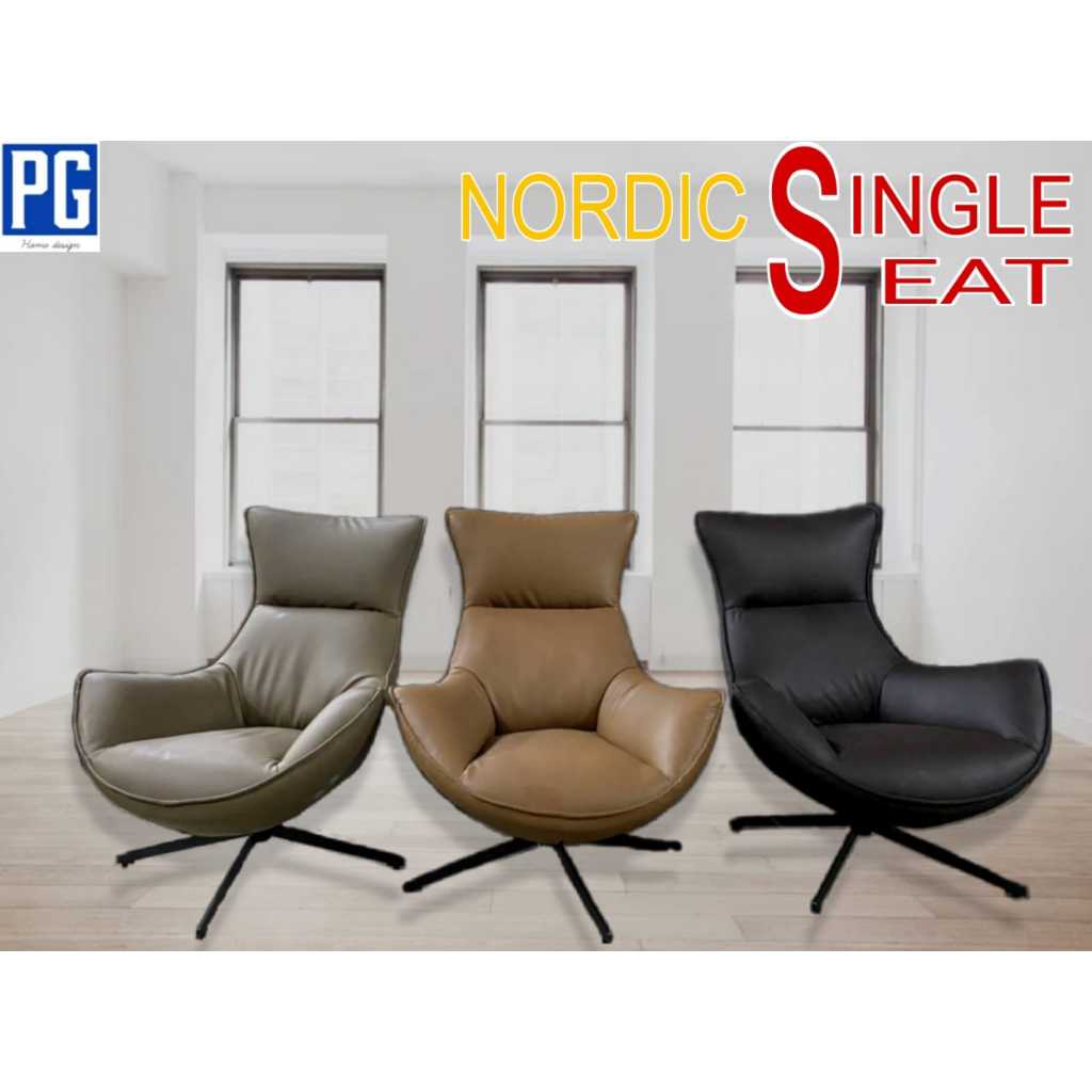 PG HOME:- NORDIC STYLE SINGLE SEAT/ SOFA CHAIR/ LOUNGE CHAIR/ MODERN ...