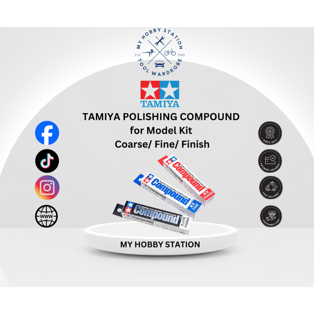 TAMIYA POLISHING COMPOUND for Model Kit Coarse Fine Finish 87068 87069 ...