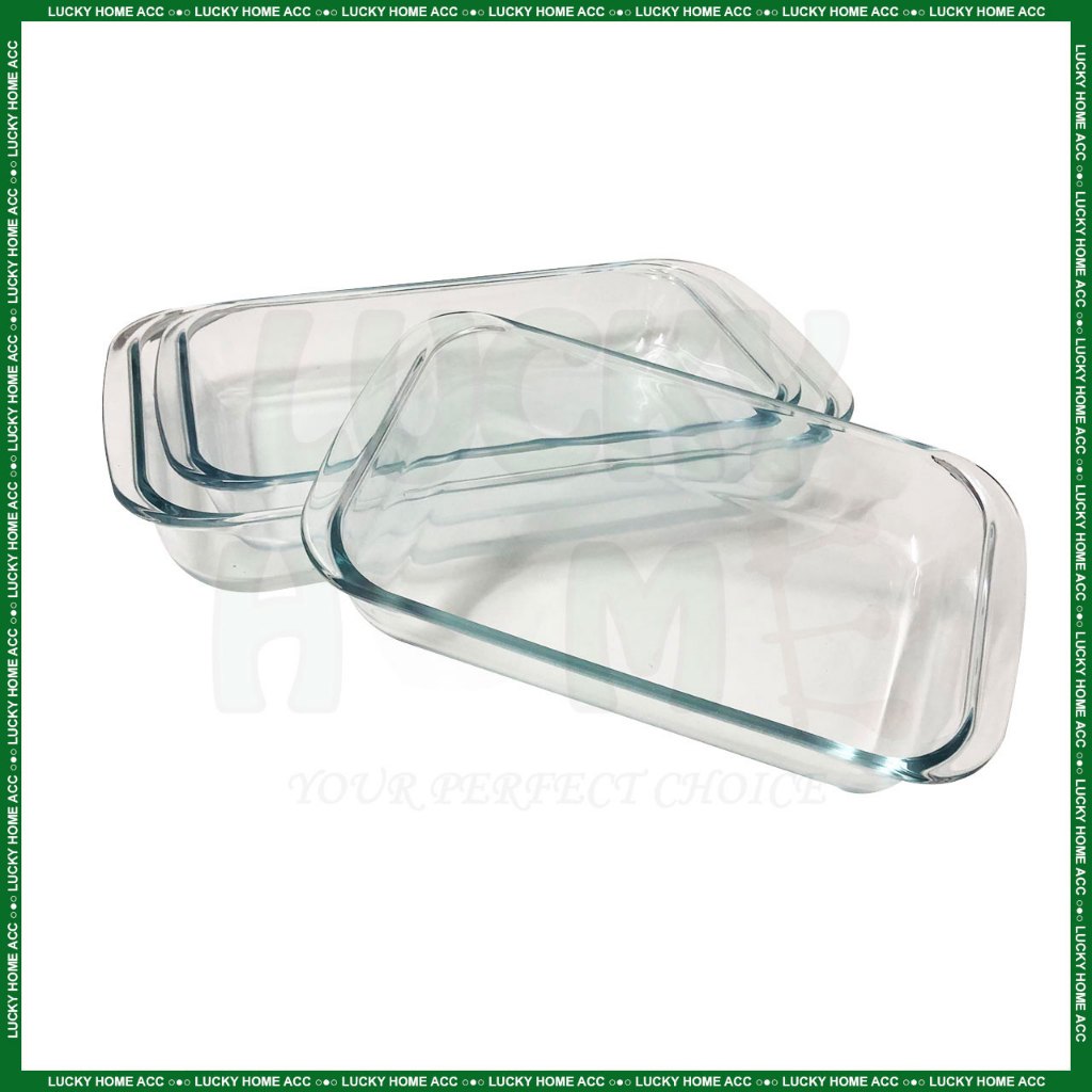 Ready Stock!!! Tempered Glass Heat Resistant Dish Tray Baking Tray ...